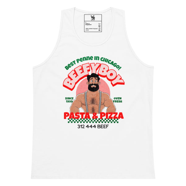 Federico - BEEFCAKE Pasta & Pizza Tank Top – BEEFYBOY